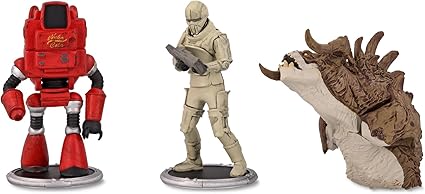 Amazon.com: Toynk Fallout Nukatron and Synth 3-Inch Mini Figure Set 2 ...