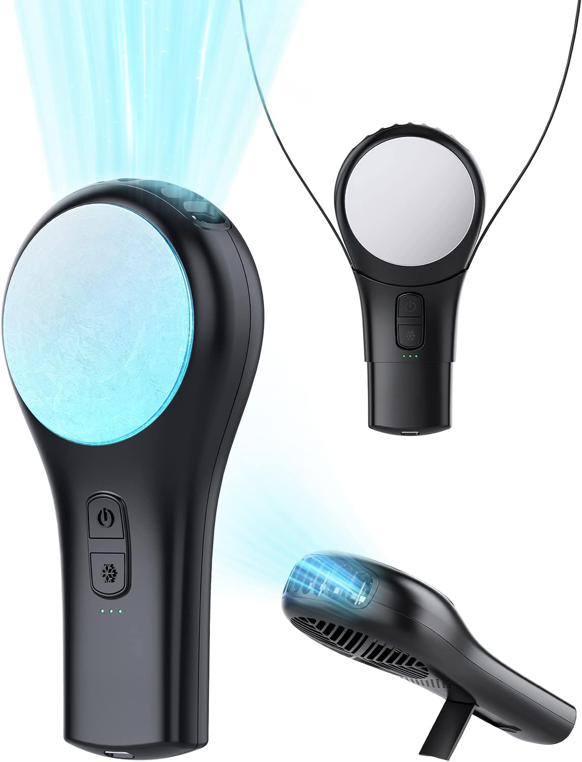 Amazon.com: Handheld Fan, Neck Fan, Mini Portable Air Conditioner Hands ...