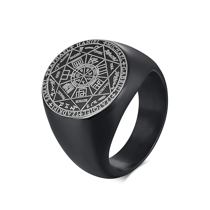 Buy The Seal of The Seven Archangels Signet Ring for Men | Stainless ...