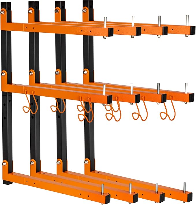 Amazon.com: DIYTUNINGS Folding Lumber Rack Wall Mount Orange 720 lb ...