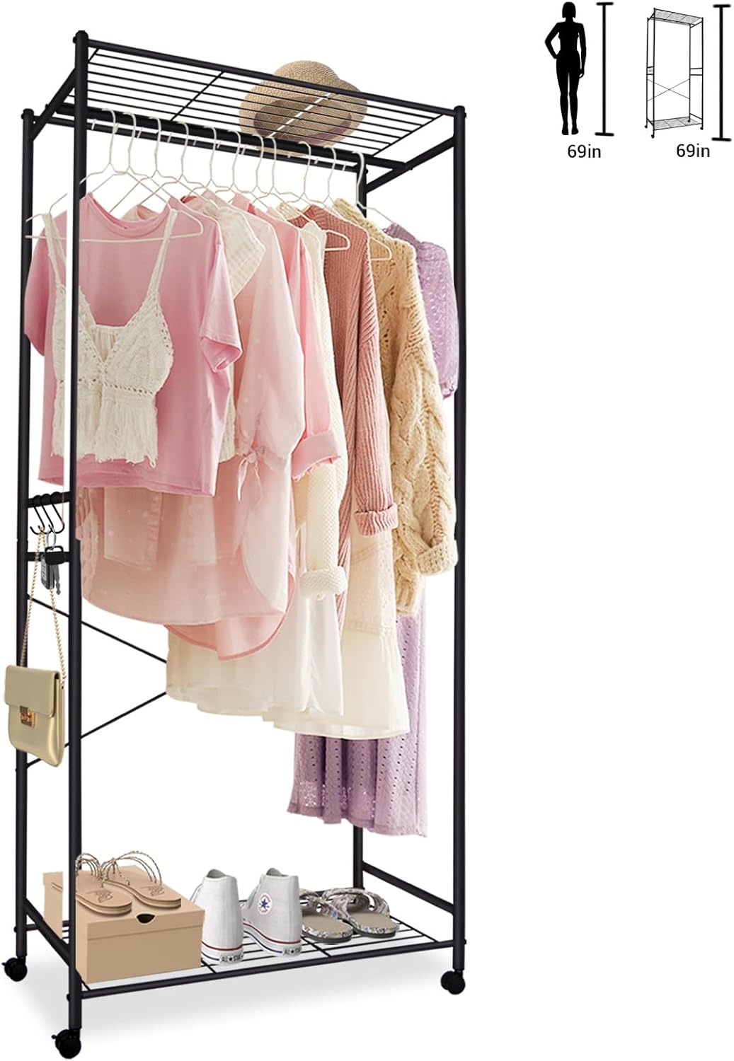 Amazon.com: fusehome Heavy Duty Clothes Rack for Hanging Clothes ...