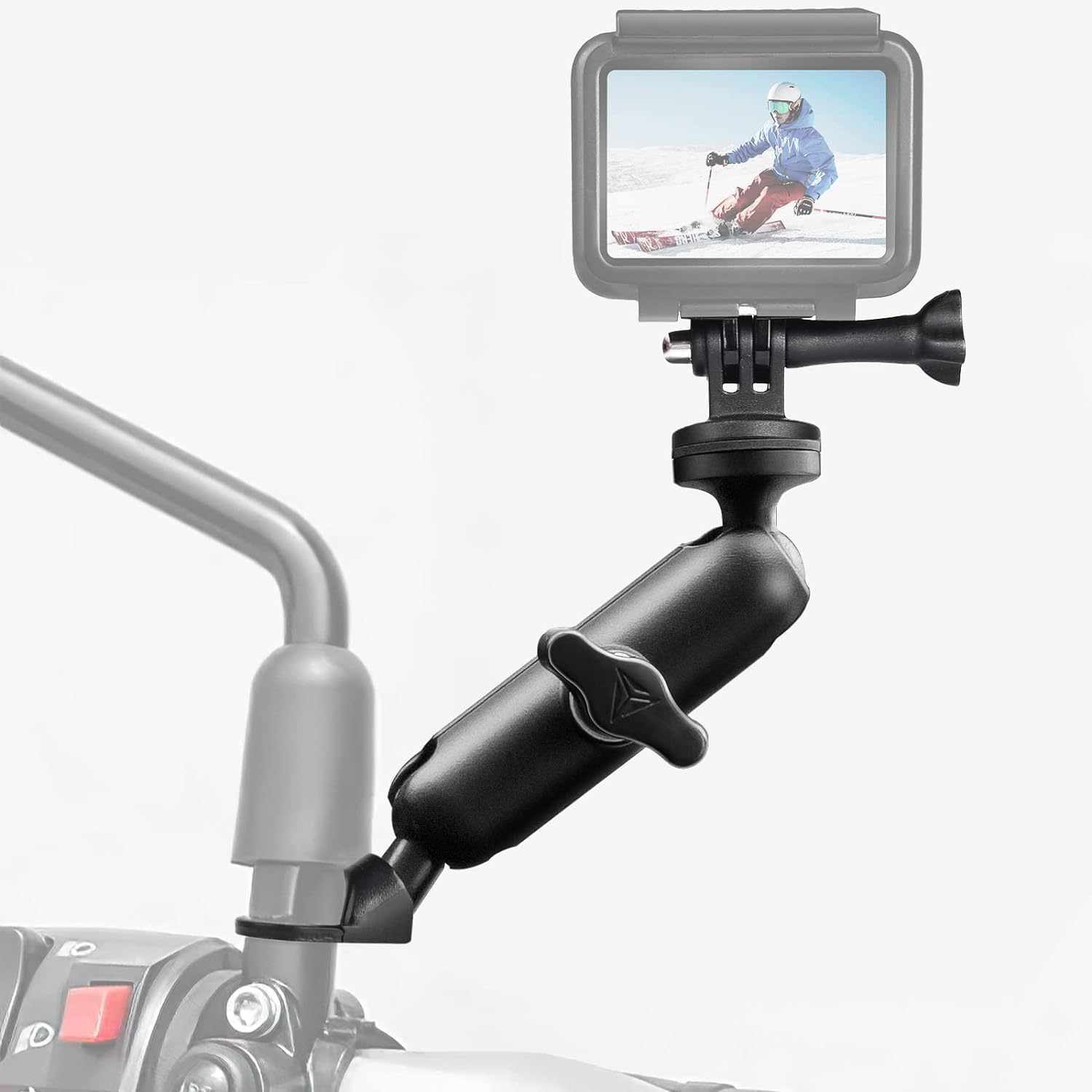 CAMOLO Motorcycle Action Camera Mount Holder, Handlebar Mount Clip for ...