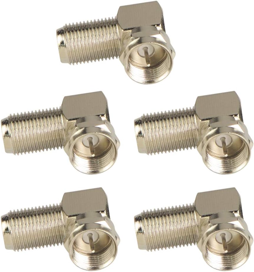 VCE 5 Stück F Stecker Winkel Sat Adapter F Winkelstecker Winkeladapter ...