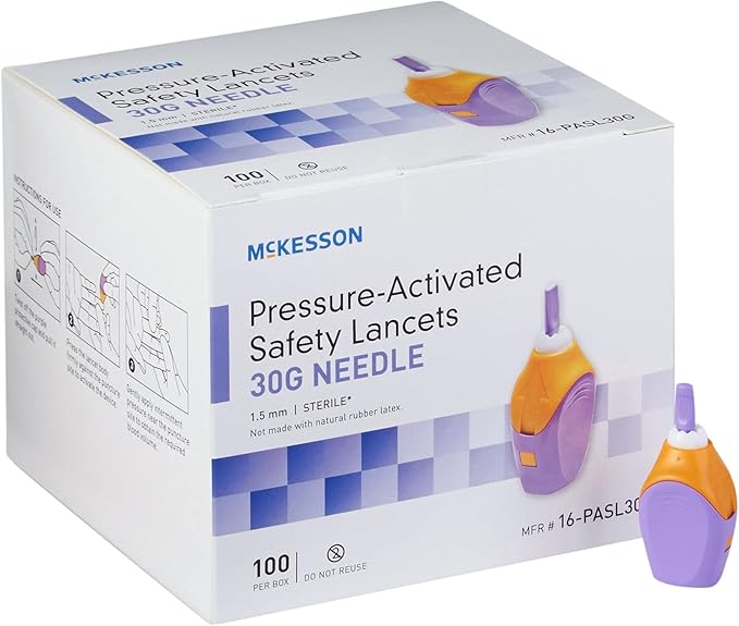 Amazon.com: McKesson Case of 2000 Safety Lancets Needle Orange/Purple 1 ...