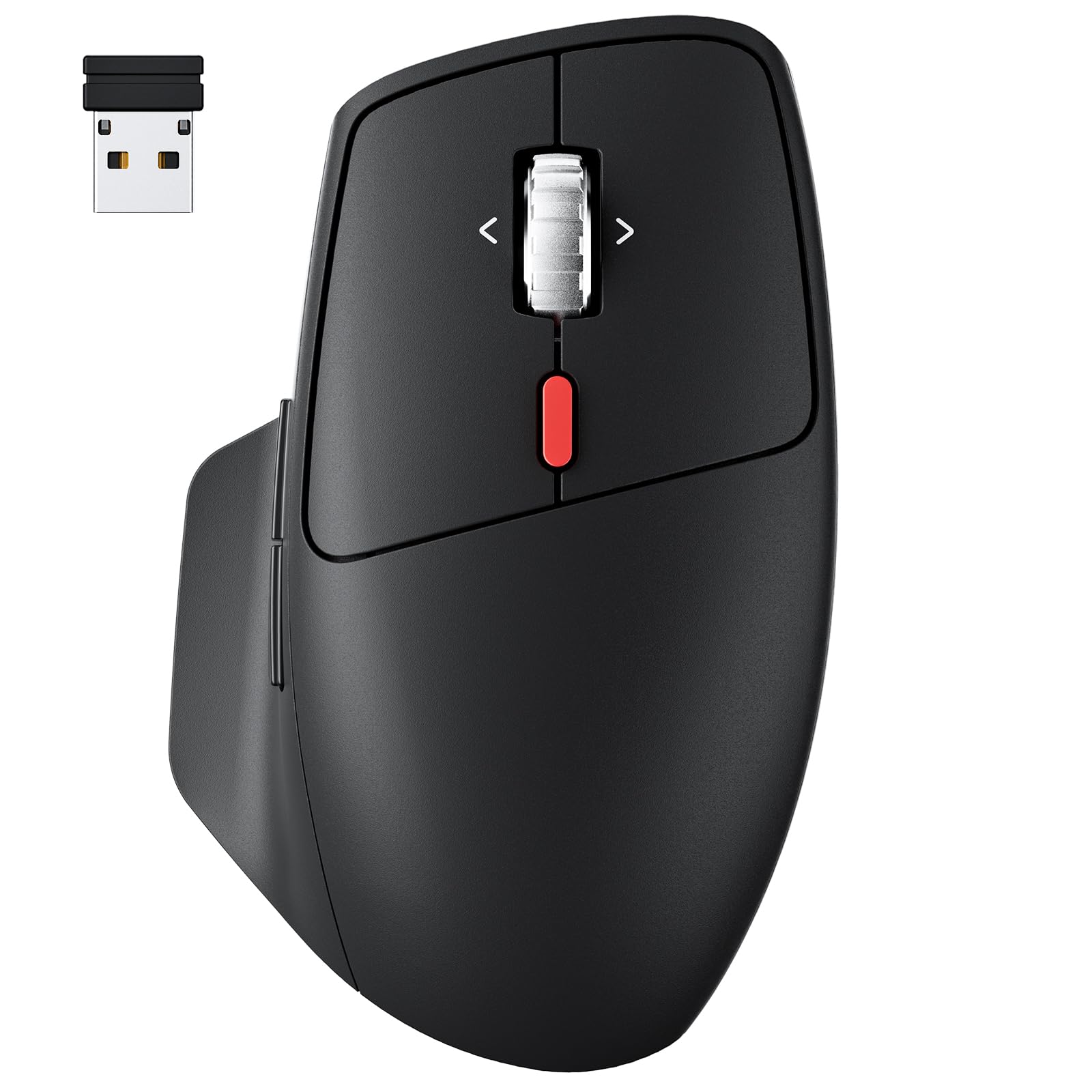 Amazon.com: Bluetooth Mouse Ergonomic Wireless Mouse, 2-in-1(BT 5.0+2 ...