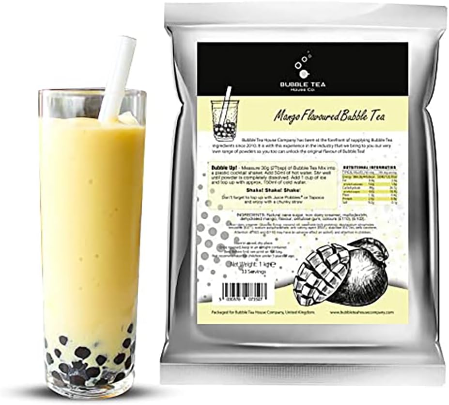 Mango Bubble Tea Powder by Bubble Tea House Company 1 kg, 33 Servings ...