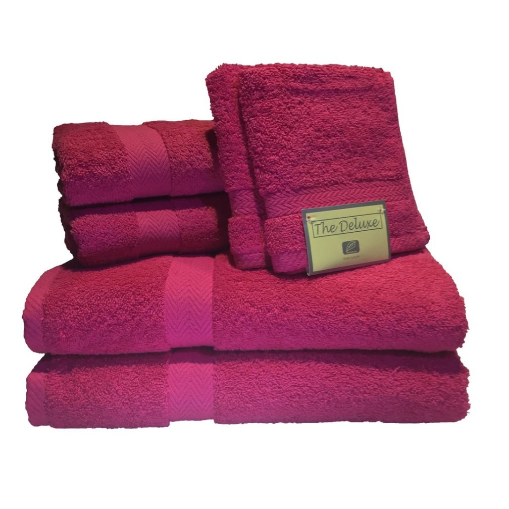 Amazon.com: Lintex Linens 843464 Deluxe 6Piece Cotton Terry Bath Towel ...
