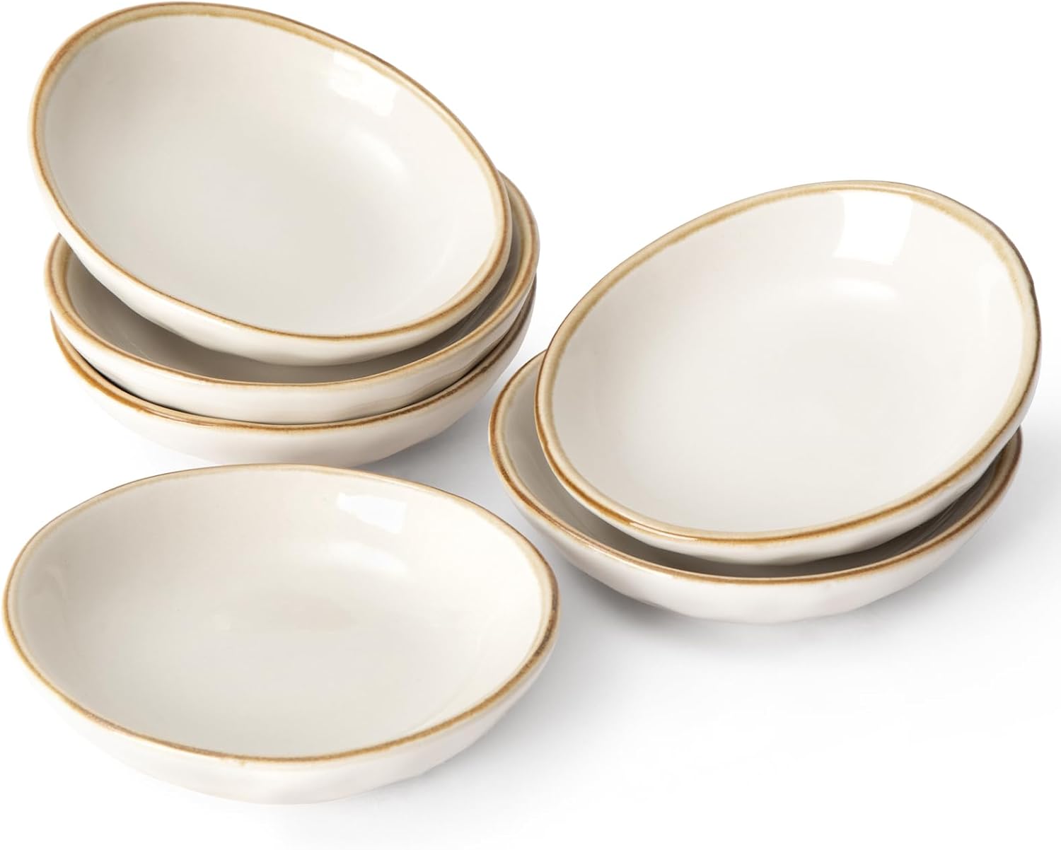Amazon.com | famiware Ocean Soy Sauce Dishes of 6, Oval Dipping Sauce ...