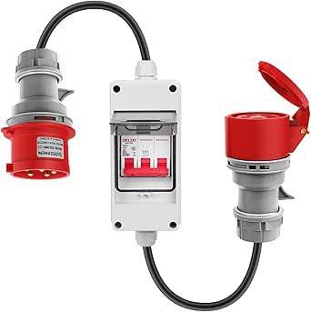 Caravan Adaptor Cable, CEE Adaptor Plug 63A to 32A, 400V Coupling High ...