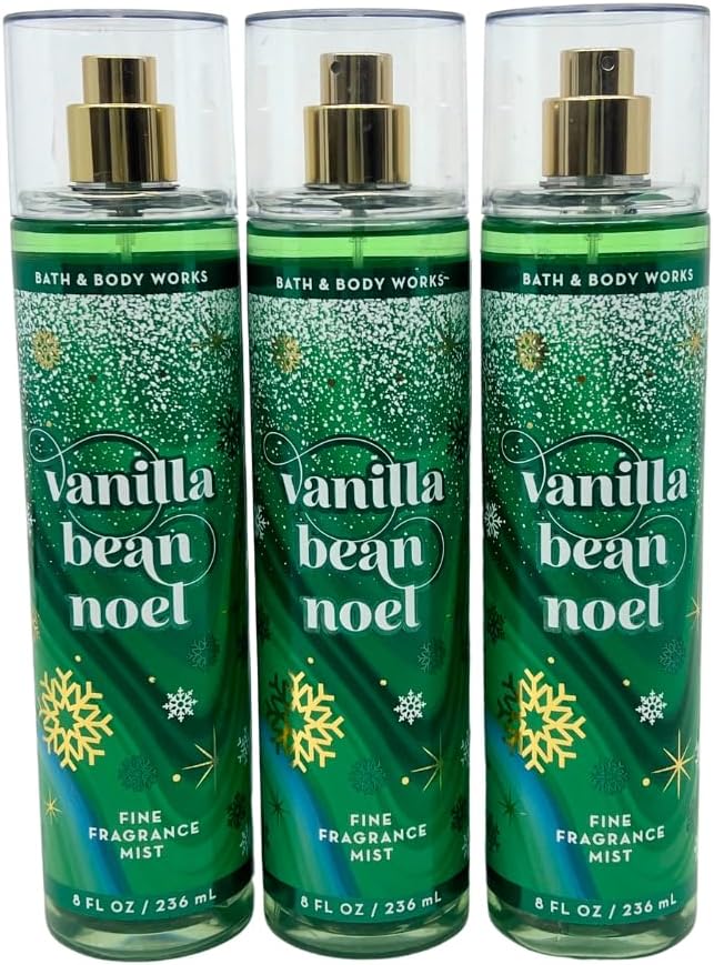 Amazon.com : Bath & Body Works Vanilla Bean Noel Fine Fragrance Mist 8oz - Lot of 3 : Beauty ...