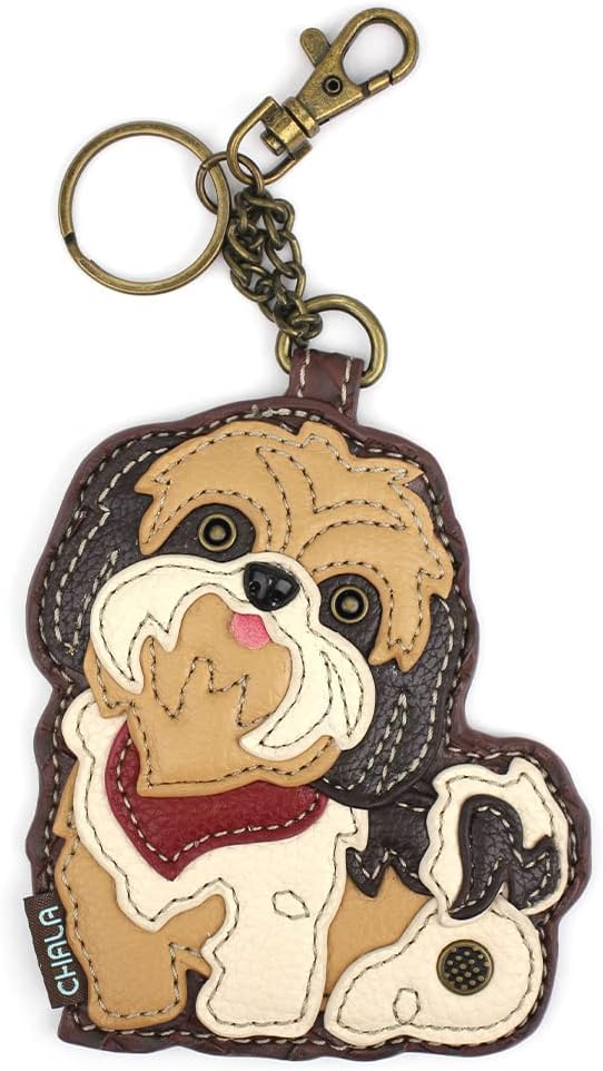 Amazon.com: Chala Paw Print Key Fob Coin Purse, Dog Lover Gift (Teal ...