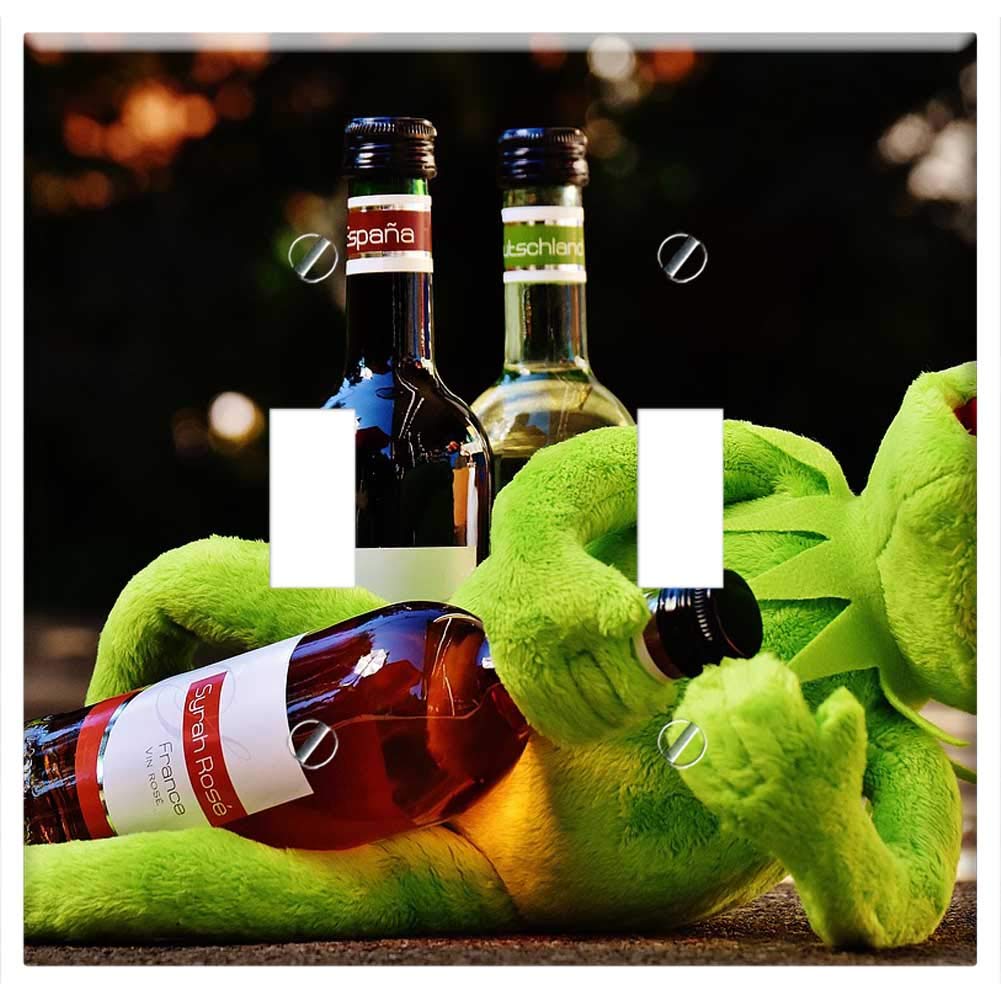 Kermit Drinking Wine