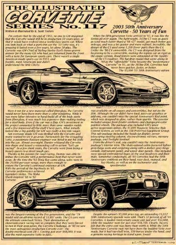 Amazon.com: 2003 C5 50th Anniversary Corvette 11 x 17 Poster Art Print ...