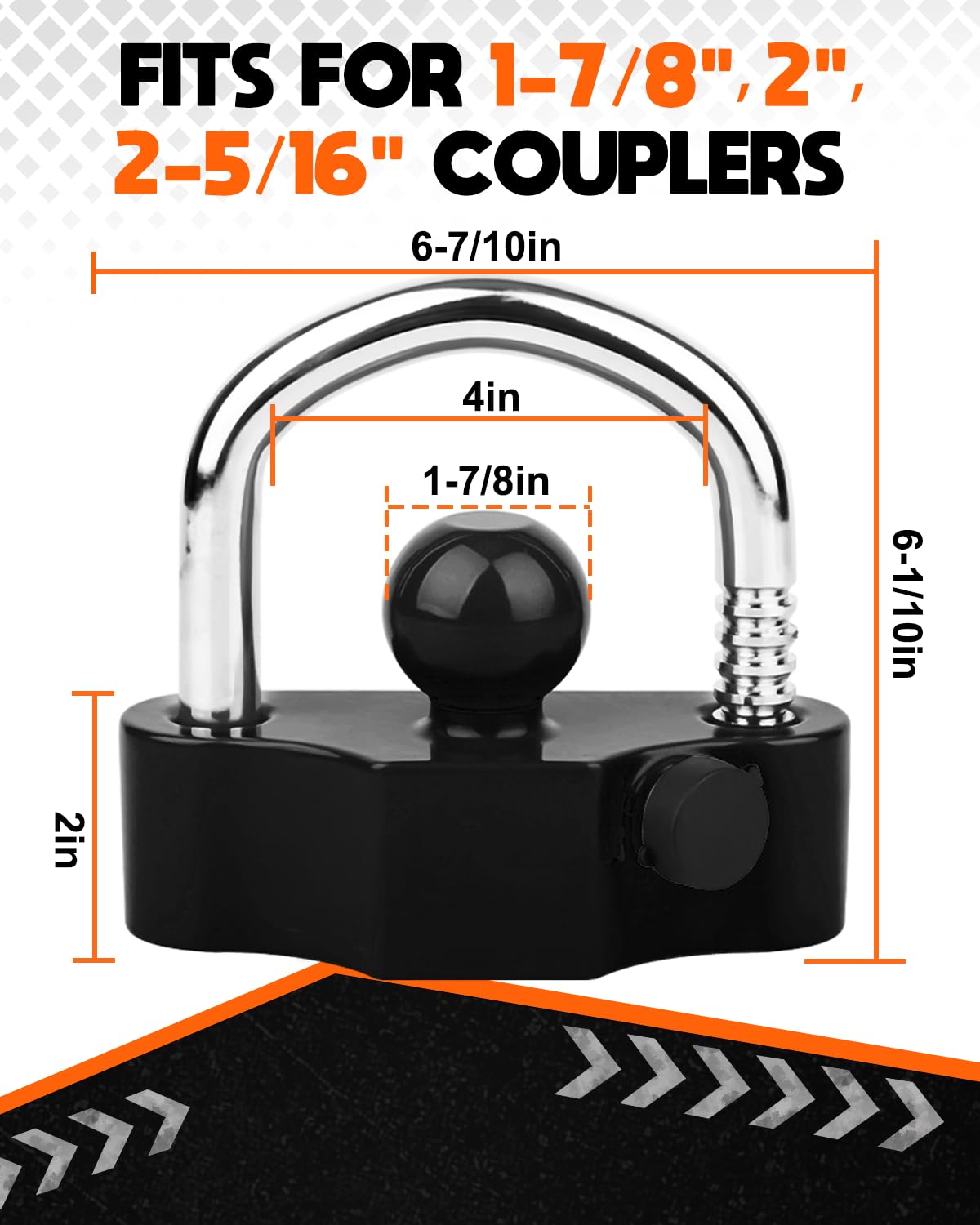 Snapklik.com : Trailer Ball Hitch Lock, Coupler Lock, Trailer Hitch ...