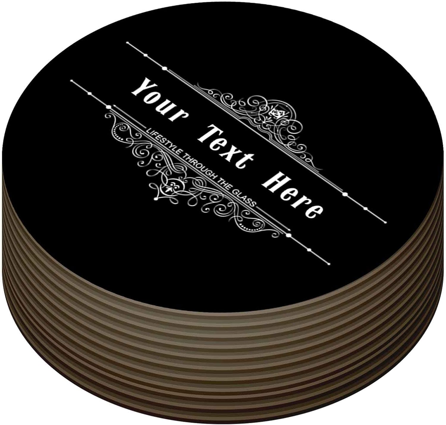 Personalised Beer Mats Pack of 24 - Absorbent Recyclable Round ...