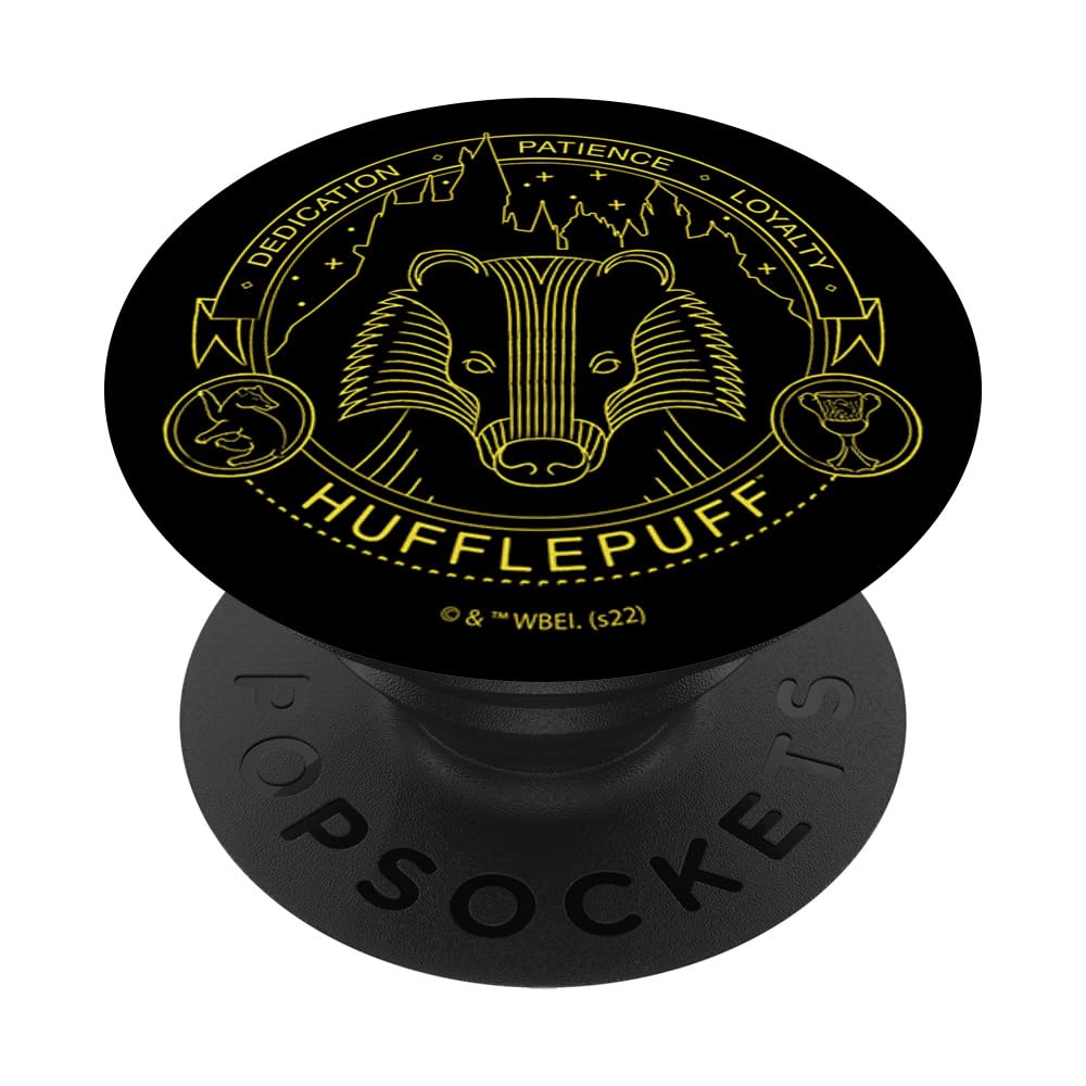 Amazon.com: Harry Potter Hufflepuff Symbol Line Art PopSockets Standard ...