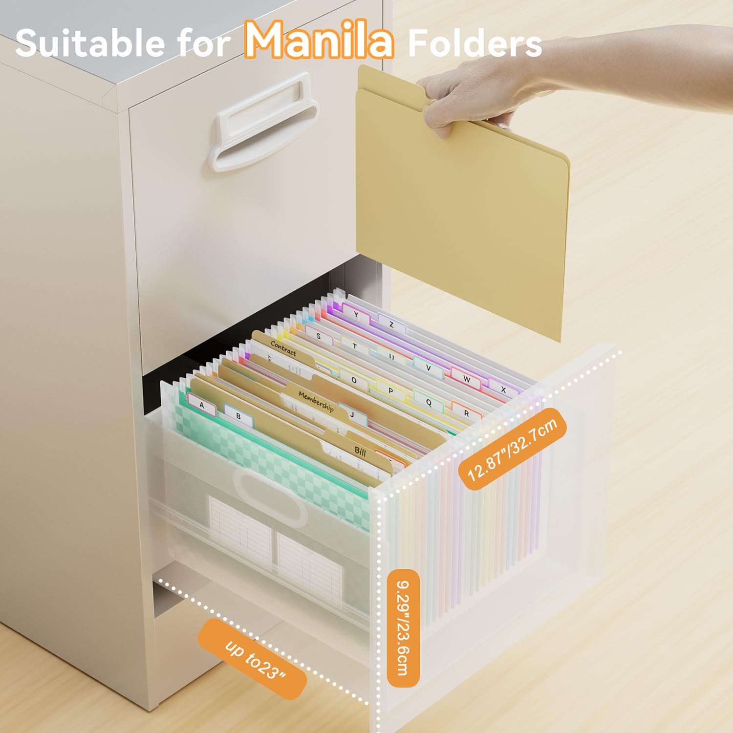 Snapklik.com : 26 Pockets Expanding File Folder, Upright & Coverless, A ...