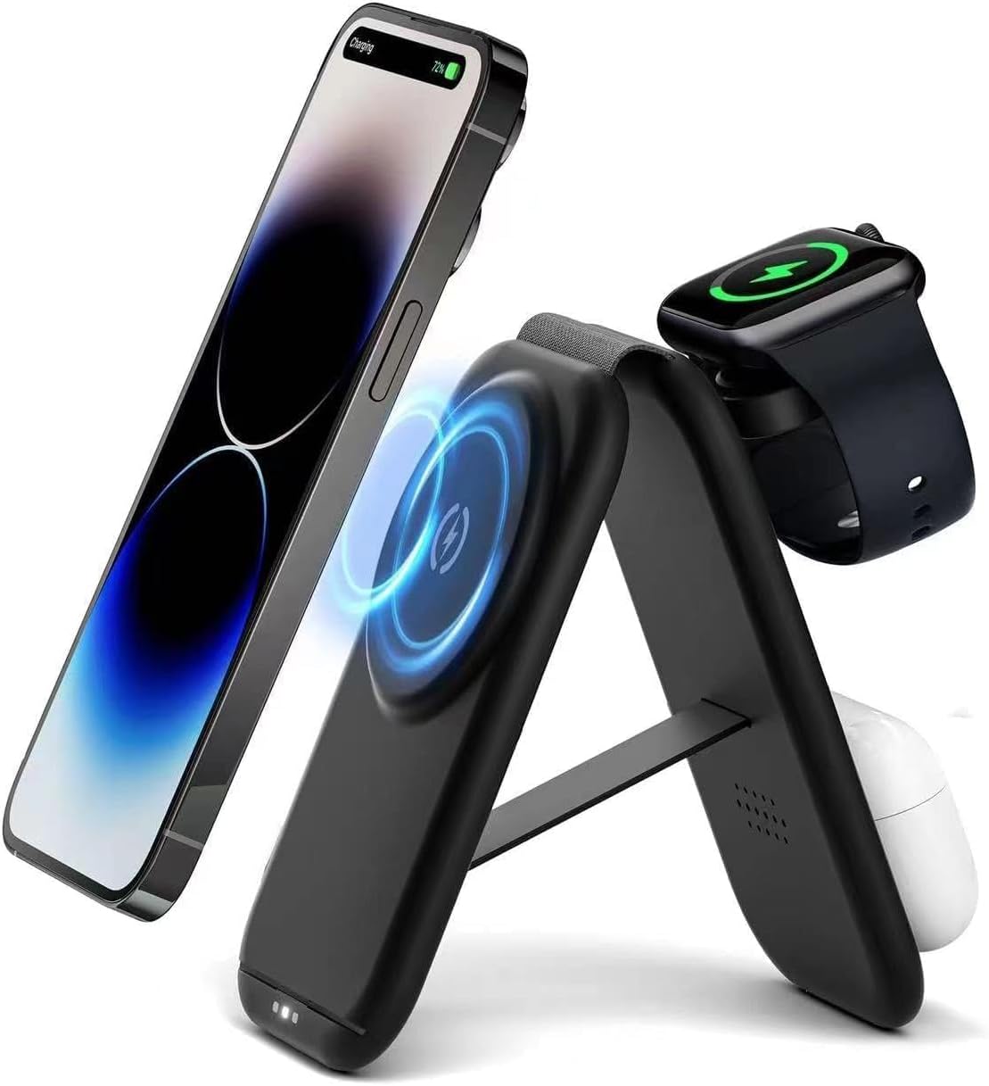 Magnetic 3 in 1 Wireless Charger with 18W Adapter for Apple Series ...