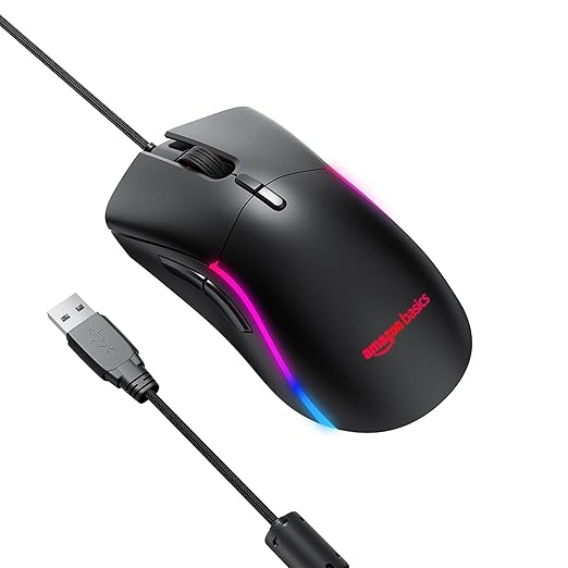 Amazon.in: Buy AmazonBasics Amazon Basics Mini Ultralight Wired Gaming ...