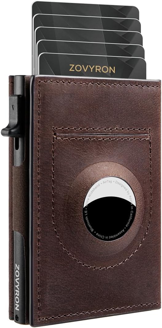 Amazon.com: ZOVYRON AirTag Wallet Men- Smart Wallet with Airtag Holder ...