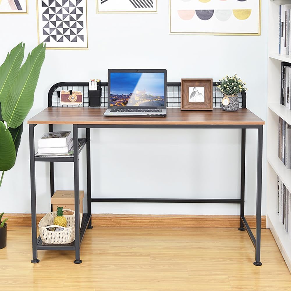 Computer Desk, Work Table with Stand, Desk, 39.4 Inch (100 cm), Left ...