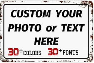 Amazon.com : Custom Metal Signs - 12x8 Inch Outdoor Weatherproof ...