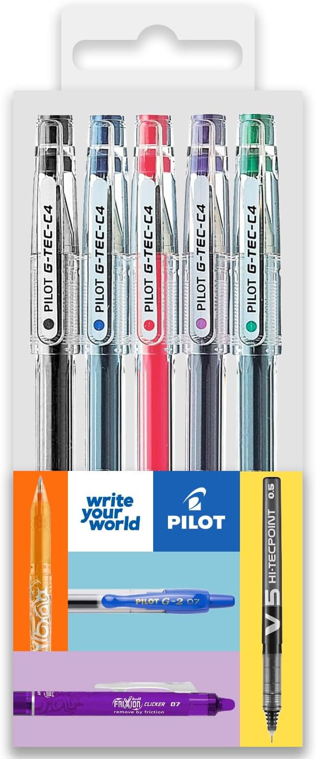 PILOT G-Tec C4 Gel Ink Rollerball Pen - 0.4mm Nib - 0.2mm Line - Black ...