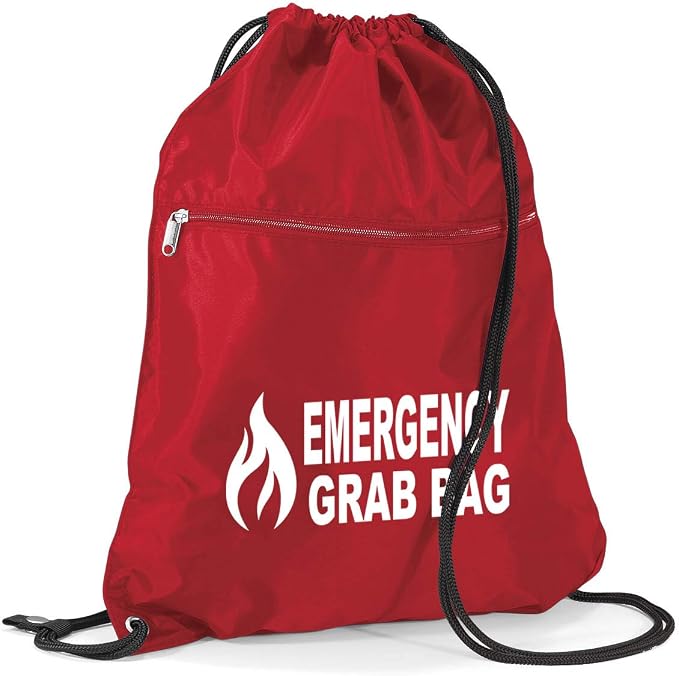 School & Workplace Evacuation Emergency Grab Bag with Flame Logo ...
