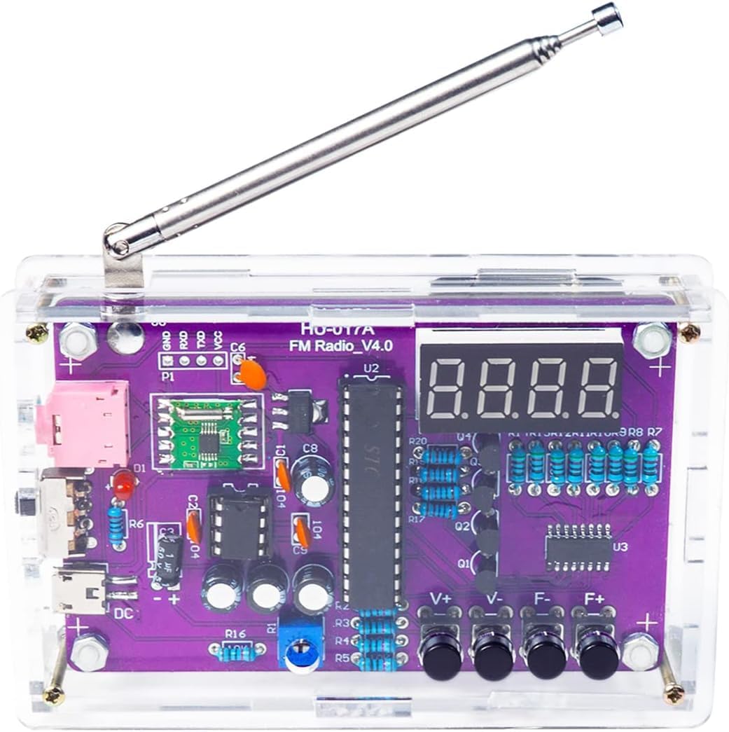 Amazon.com: AEDIKO FM Radio Kit Soldering Project DIY Radio Kits FM 87 ...