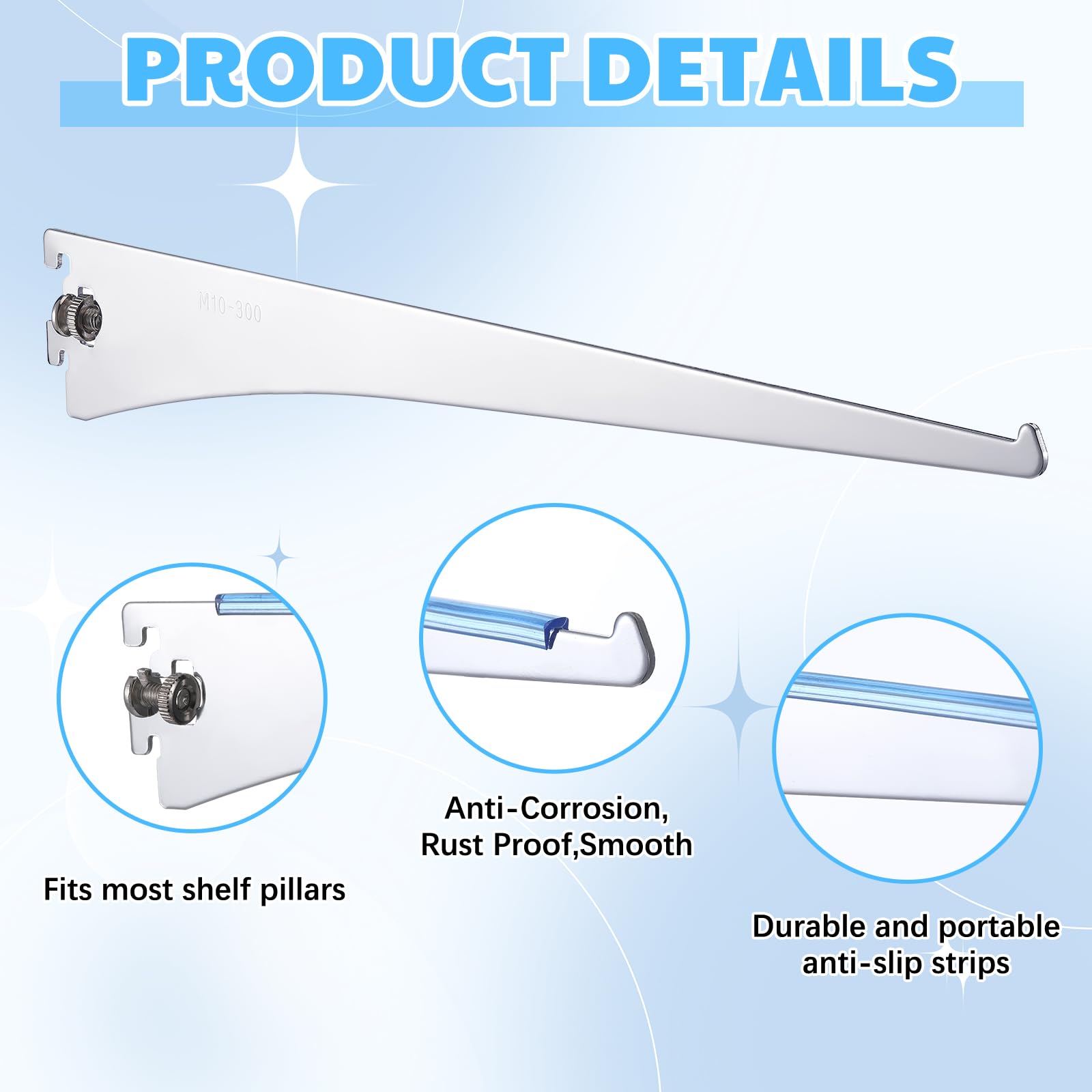 Snapklik.com : Gisafai 10 Pack Shelf Bracket Adjustable Shelving ...