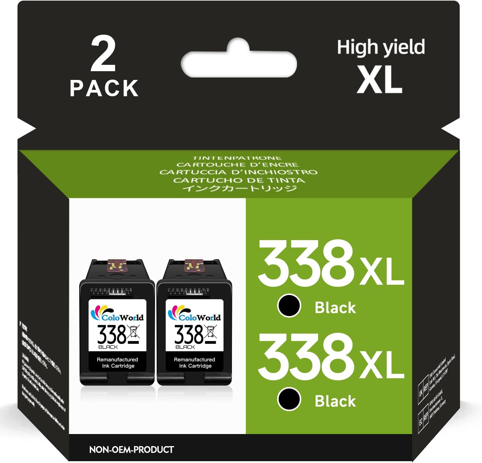 HP 338 C8765EE, Cartuccia Originale HP da 480 Pagine, Compatibile con ...