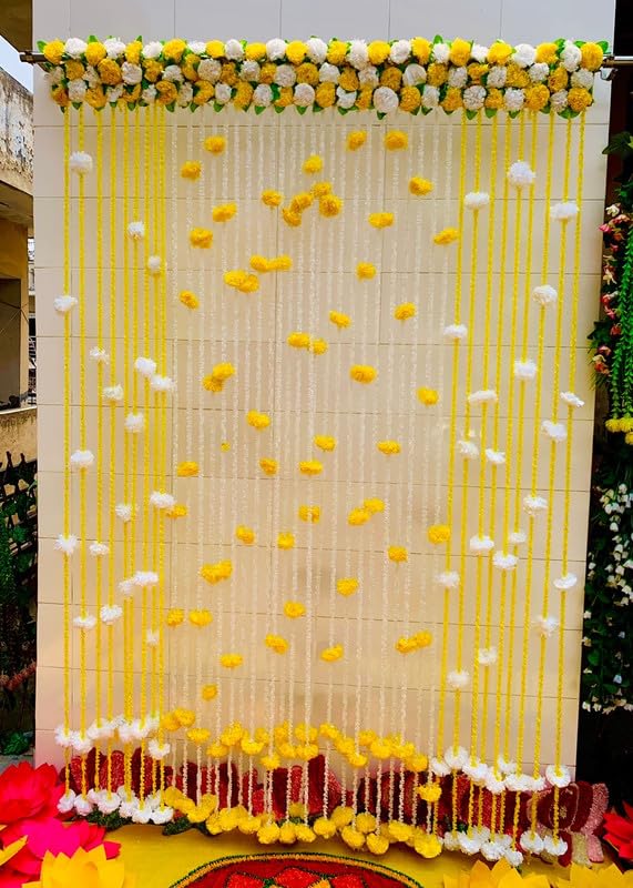 Utsav Marigold Backdrop Decoration for Use in Parties, Celebrations ...