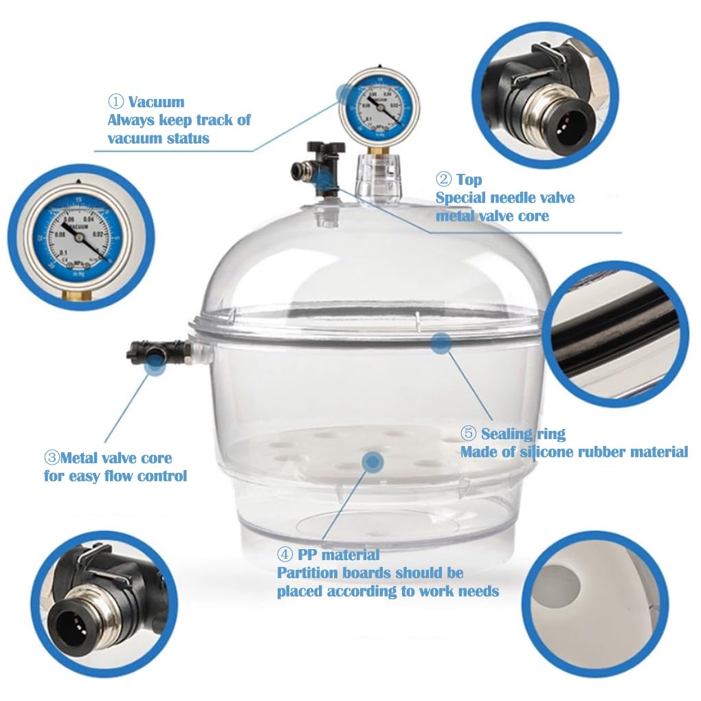 Laboratory Vacuum Chamber SEOH 250mm Plastic Vacuum Desiccator ...