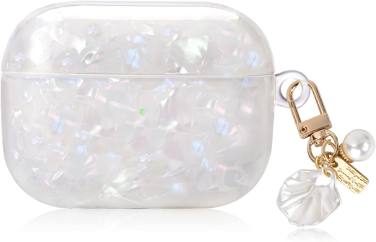 Amazon.com: Cute AirPods Pro Case with Shell Pearl Keychain Bling ...