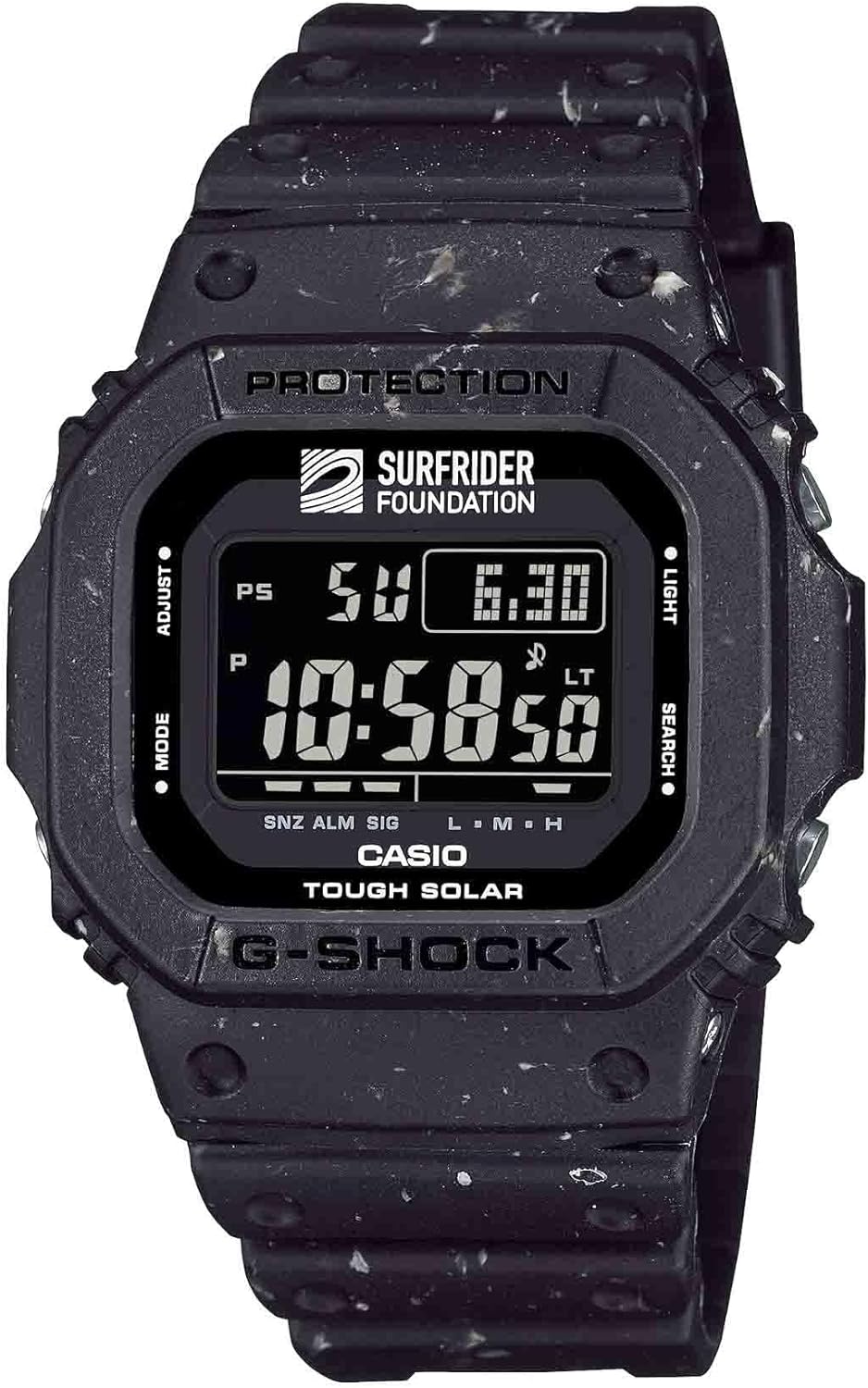 G-Shock Casio Digital Surfrider Foundation Collaboration Limited Edition Black Resin Watch ...
