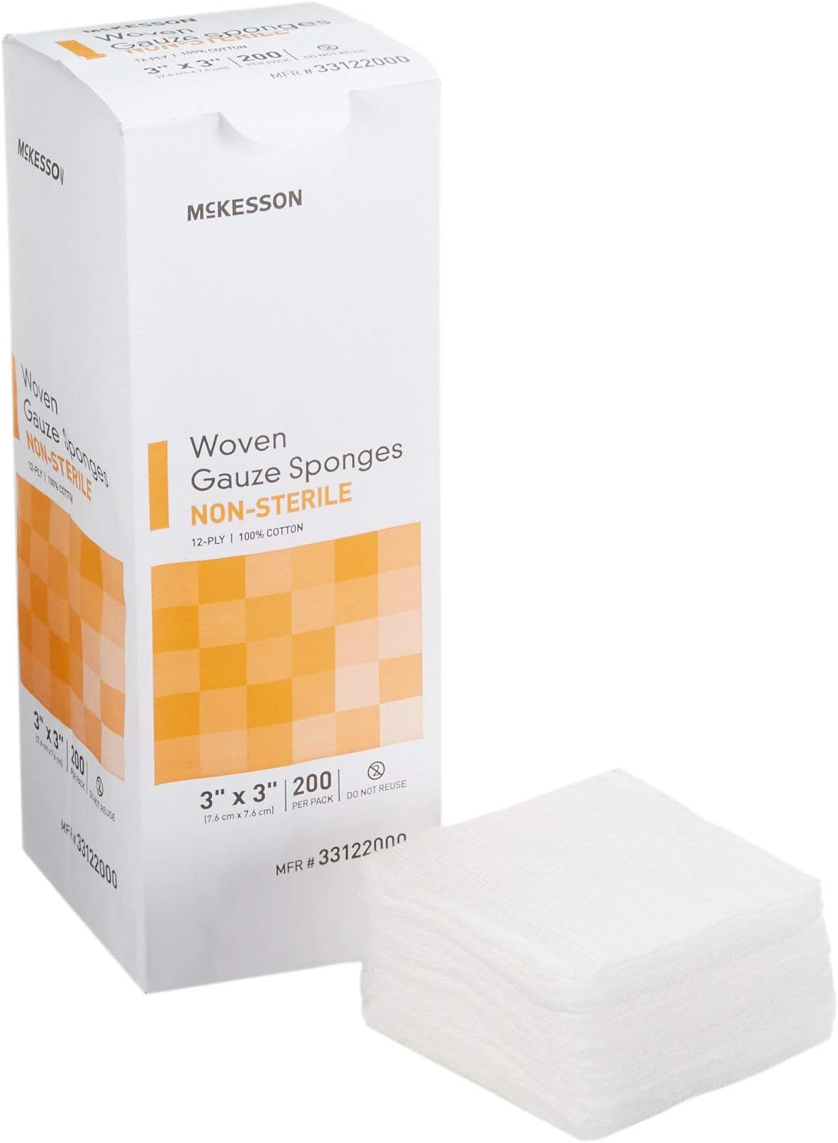Amazon.com: McKesson Non-Woven Sponges, Non-Sterile, 4-Ply, High ...