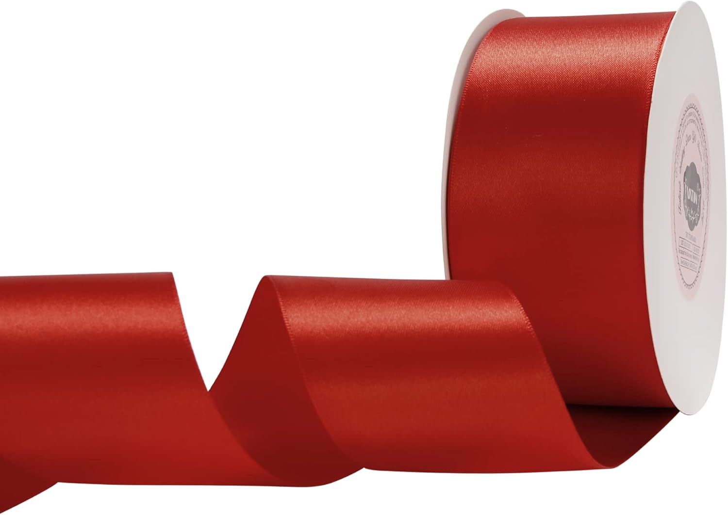 Amazon.com: VATIN Solid Color Double Faced Red Satin Ribbon 2" Wide 50 ...