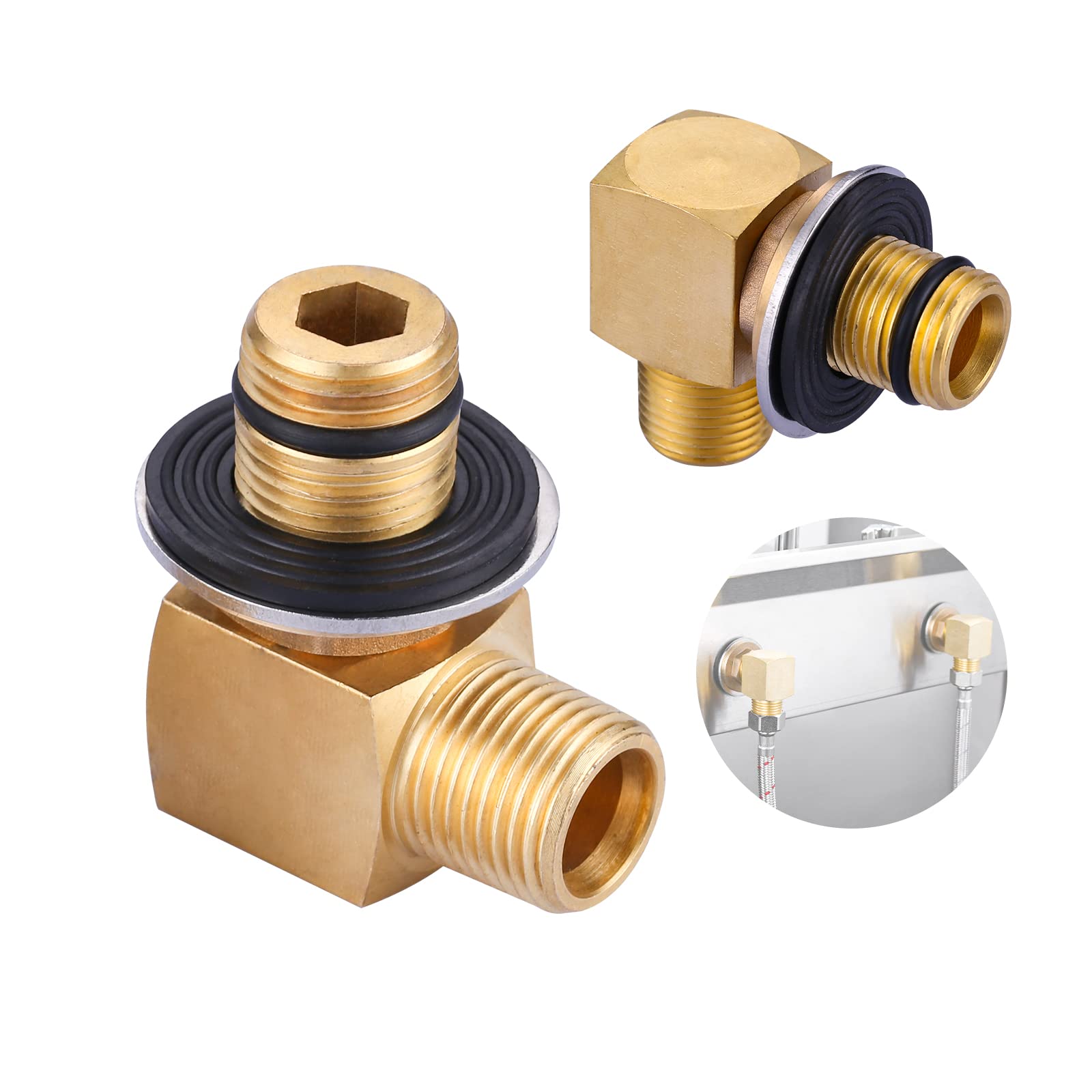 2PCS Installation Kit Commercial Faucet, iVIGA Wall Mounting Faucets ...