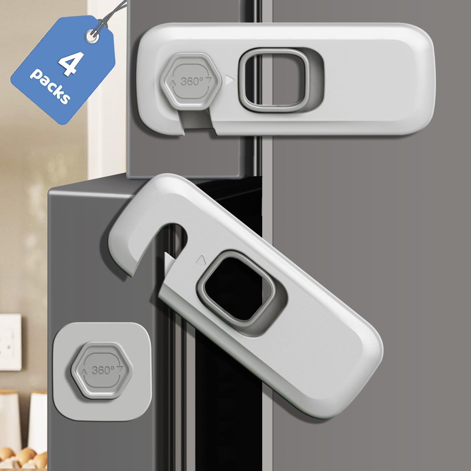 Baby Proofing Appliance Locks Child Safety Refrigerator Locks 4-Pack ...