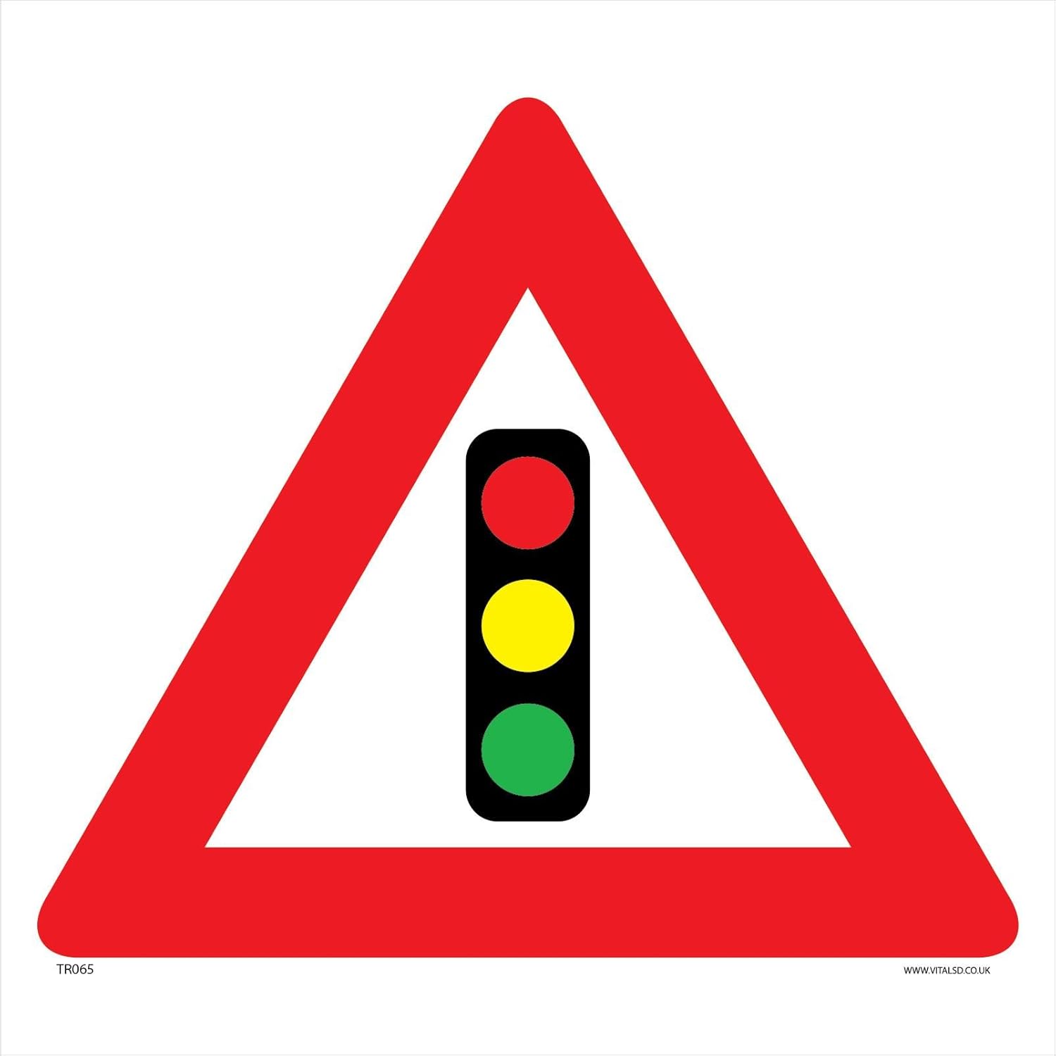 TR065 Traffic Sign Traffic Lights Signs 150mm x 150mm .Sticker/SAV ...