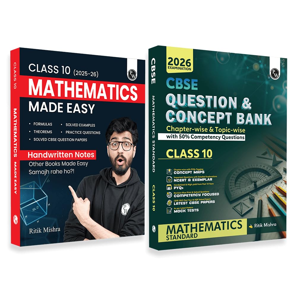 PW CBSE Class 10 Mathematics Made Easy Handwritten Notes with Question ...