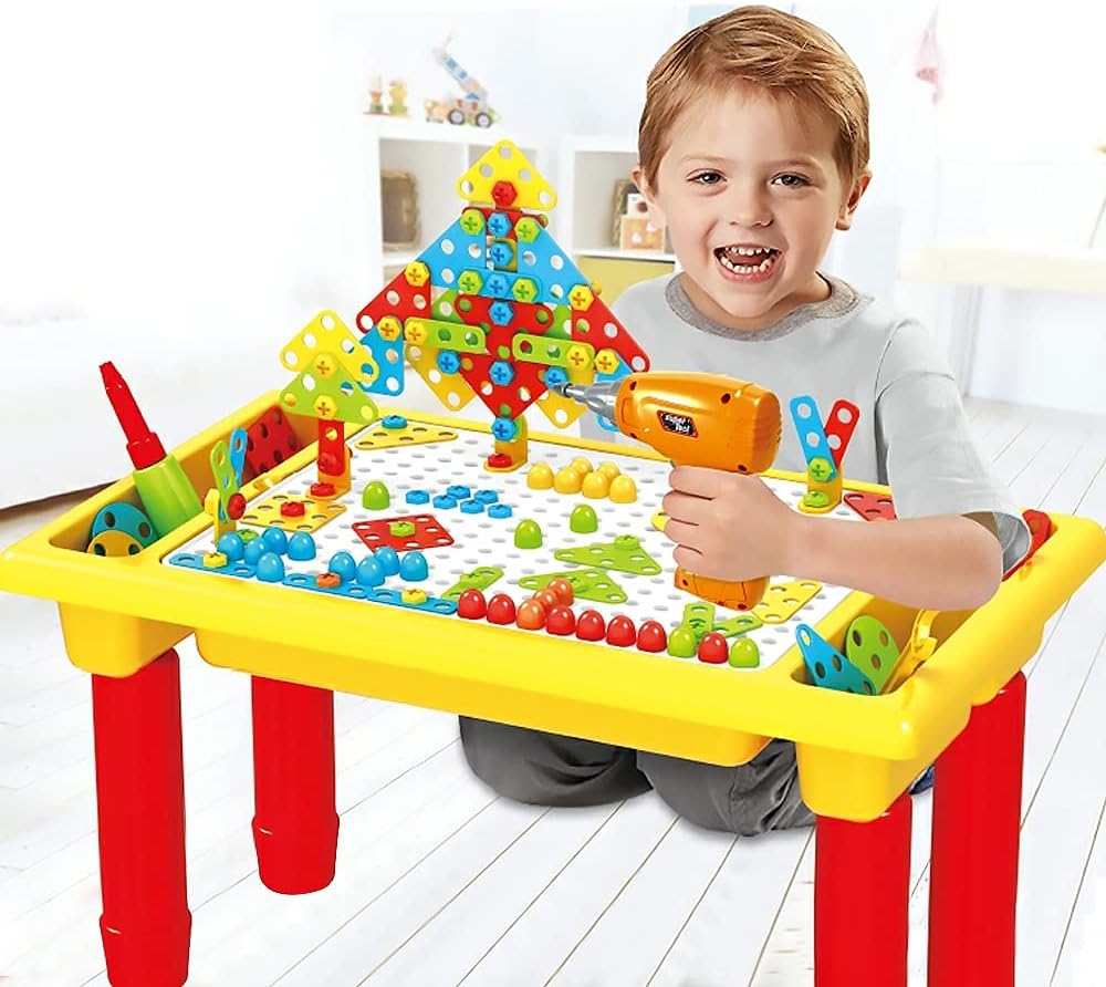 EARSOON Building Block Games Table With Drill Screwdriver Tool earsoon-building-block-games-table-with-drill-screwdriver-tool
