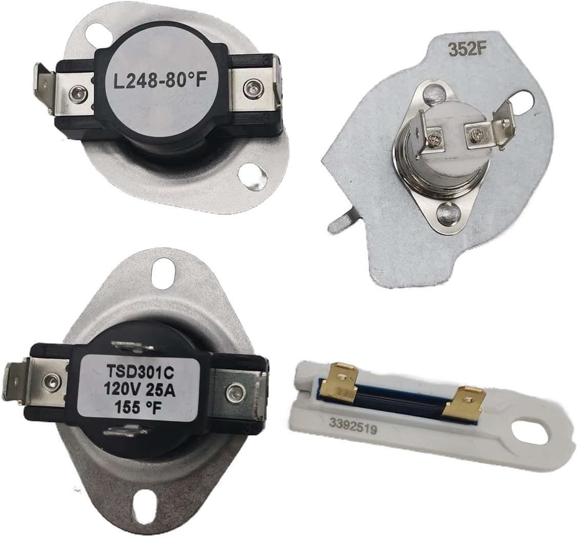 Amazon.com: Masfrio 3387134 & 279769 & 3392519 Dryer Thermal Cut-Off ...