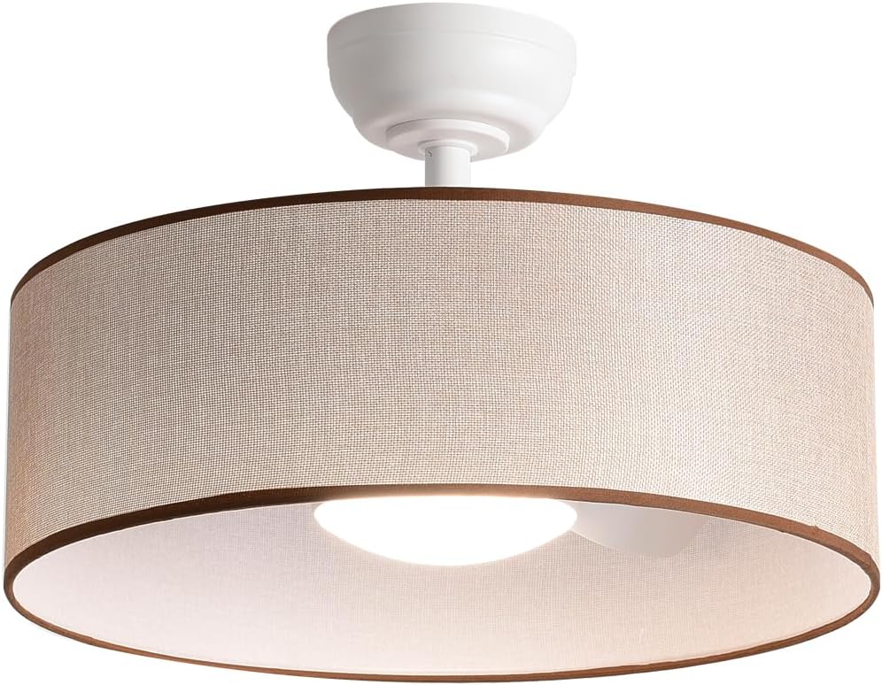 Boho Small Reversible DC Ceiling Fan with Light Fixture and Remote ...