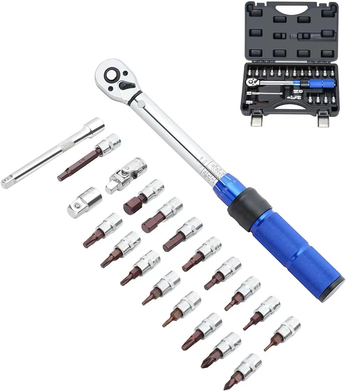 ROTATION 1/4-inch Drive Click Torque Wrench Set Dual-Direction ...