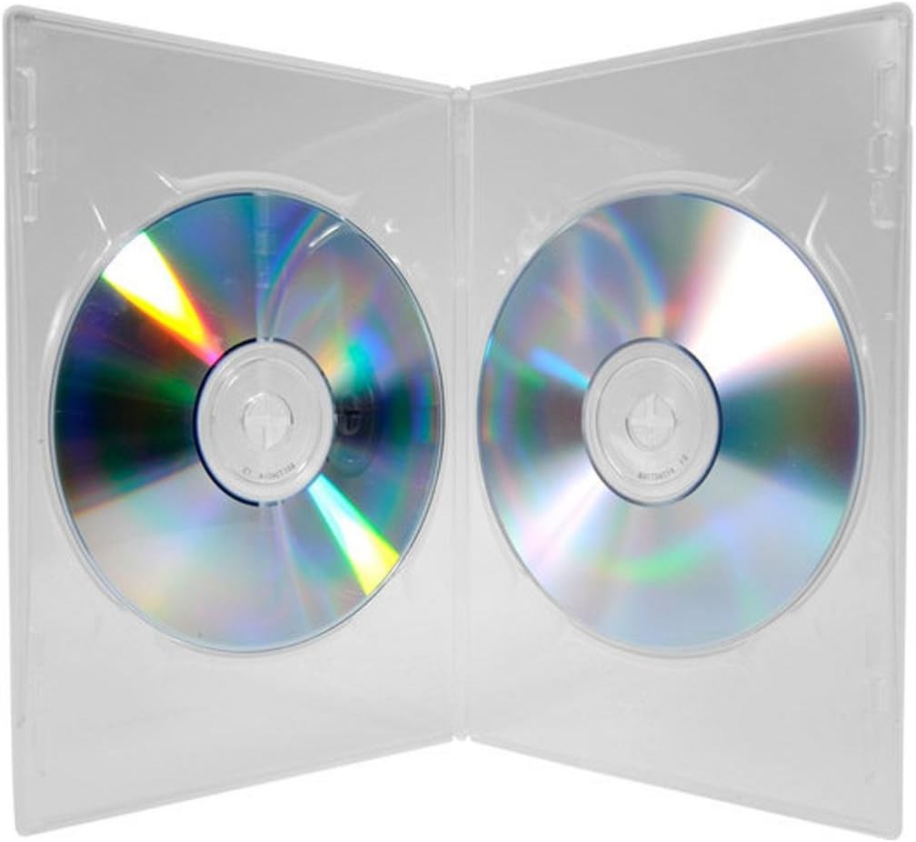 Four Square Media 10 X Double Slimline DVD Clear Case 7mm Spine – Pack ...