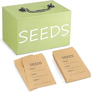 Amazon.com : Kathfly Seed Storage Box Organizer with 20 Resealable Self ...