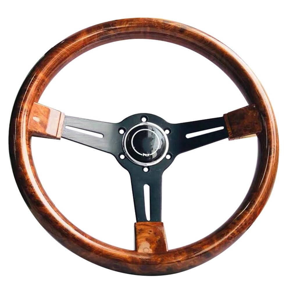 Antique Wooden Spoke Wheels 350mm 14in Vintage Steering Wheel Assembly