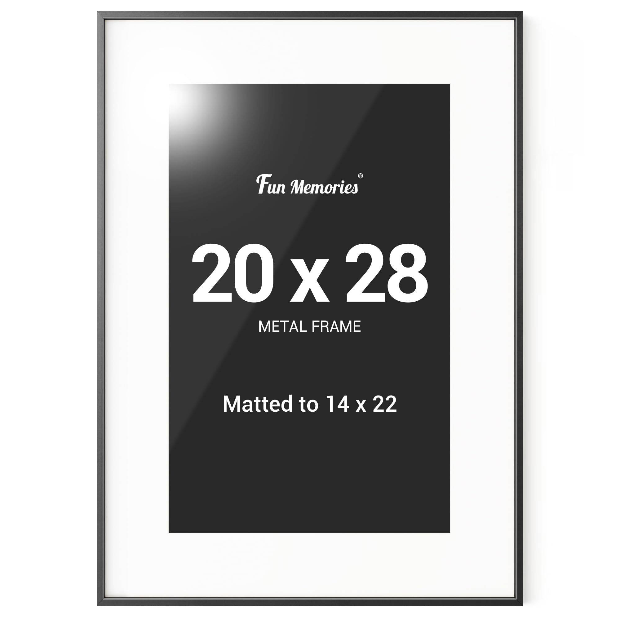 Snapklik.com : Fun Memories 20x28 Picture Frame, Black Metal 20x 8 ...