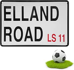 Leeds United Elland Road Street Sign, Leeds United Gifts for Men Women ...